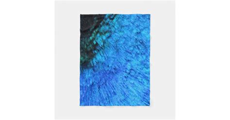 Stunning Blue Peacock Fleece Blanket Zazzle