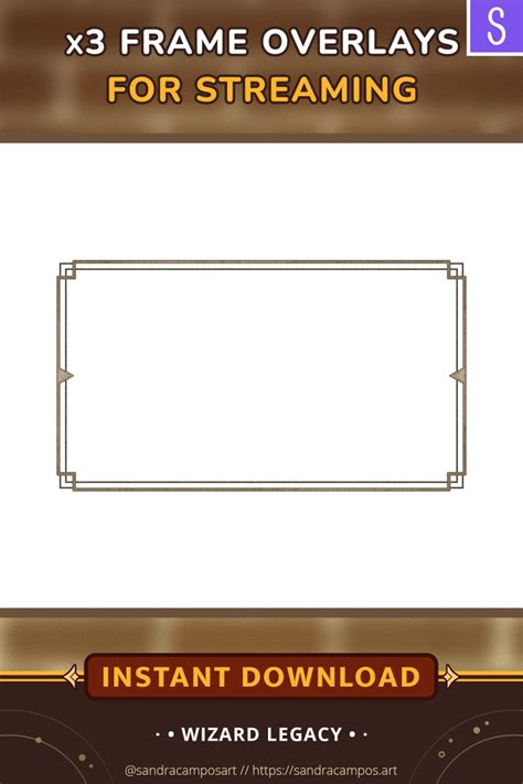 Wizard Legacy Twitch Frame Overlays Webcam Border Overlay Stream Hogwarts Streaming Wizarding