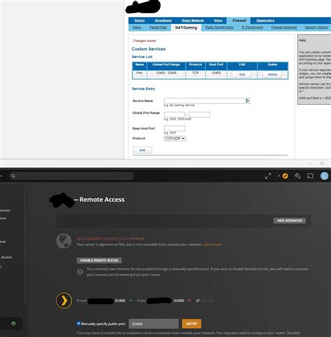 Plex Remote Access Error Rplex
