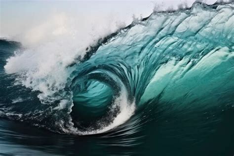 Premium Photo Extreme Close Up Of Thrashing Emerald Ocean Waves