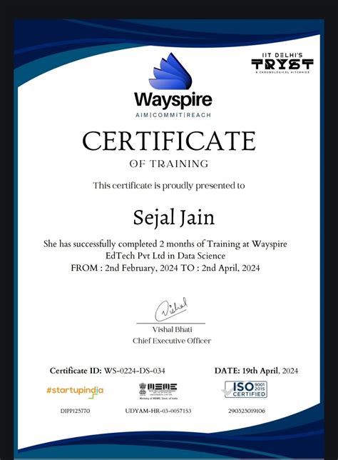 Sejal Jain On Linkedin Im Excited To Share That I Have Successfully