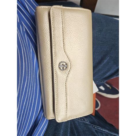 Giani Bernini Pebble Leather Receipt Clutch Wallet Depop
