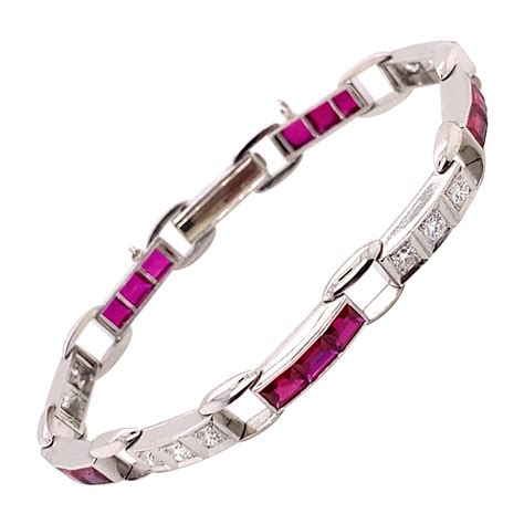Ruby And Diamond Bracelet For Sale At 1stdibs Cartier Ruby Bracelet
