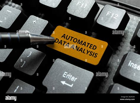 Sign Displaying Automated Data Analysis Business Concept Artificial