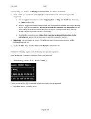 Using Mysql Command Line Lab Screenshots Queries And Course Hero
