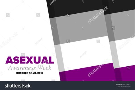 Asexual Awareness Week International Campaign Educate Stock Vector