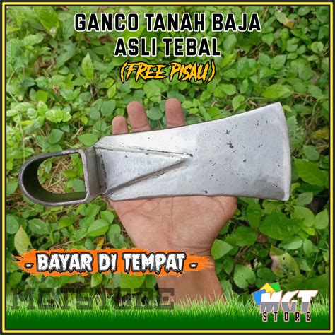 Ganco Tanah Baja Asli Ganco Alat Cangkul Tanah Sawah Bahan Baja Asli