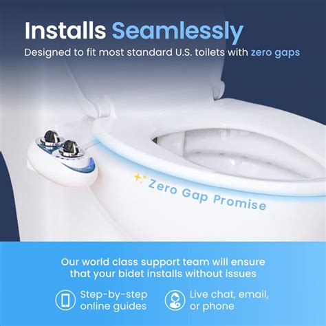 Bidet Self Cleaning Dual Nozzle Non Electric Bidet Attachment For