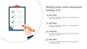 Multiple Project Status Management Strategies Icon PPT Sample
