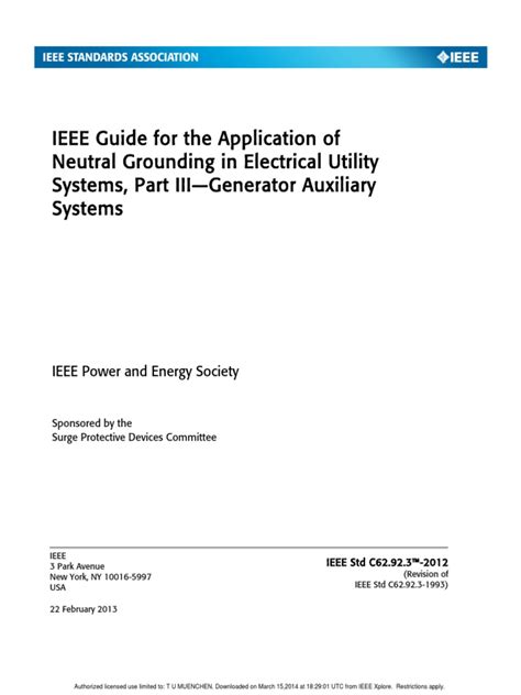 Ieee Std C62 92 3 2012 Pdf Patent Electrical Engineering