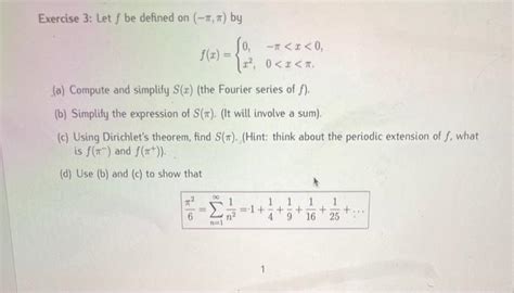 Solved Exercise 3 Let f be defined on 7 by ſo