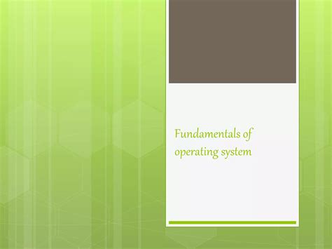 Fundamentals Of Operating System Maam Lugaspptx