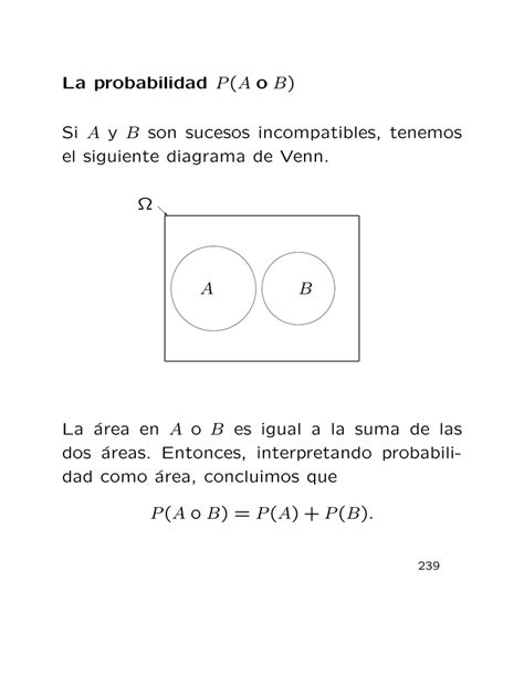 La Probabilidad P A O B Si A Y B Son Sucesos Incompatibles