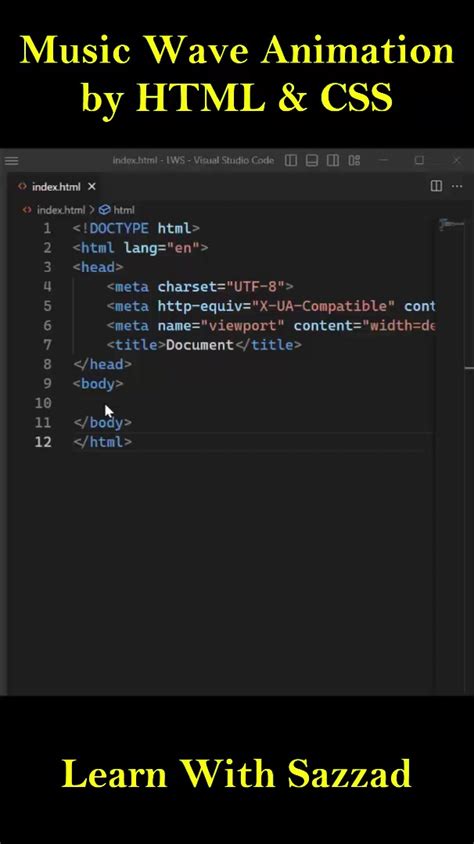 How To Make Music Wave Animation By Html And Css Learn With Sazzad