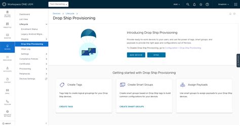Drop Ship Provisioning Online Workspace One Operational Tutorial Omnissa