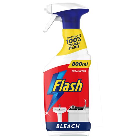 Flash Multi Purpose Bleach Cleaning Spray 800ml Bathroom And Toilet Iceland Foods