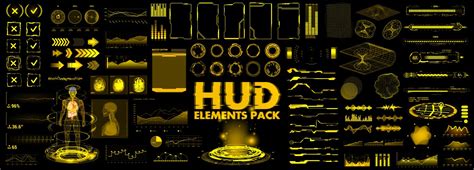 Hud Element Frame Futuristic Interface Cyberpunk Vector Image