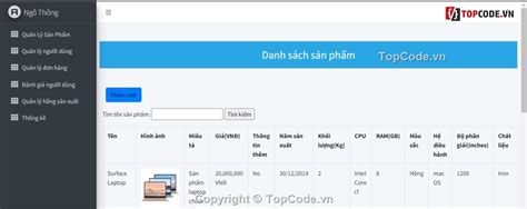 Code Web bán laptop sử dụng ASP Net MVC Sql Serve bootstrap full báo cáo