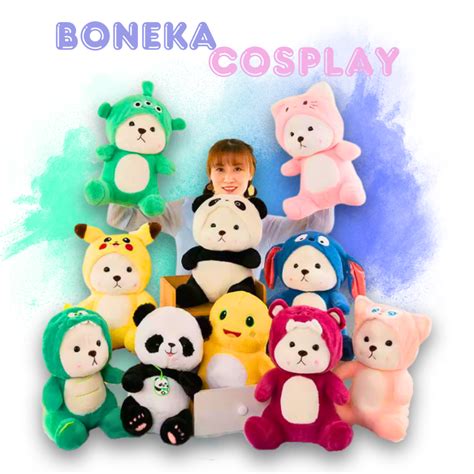 Jual Boneka Teddy Bear Cosplay Stich Dino Panda Lotso Dan Rabbit 30cm