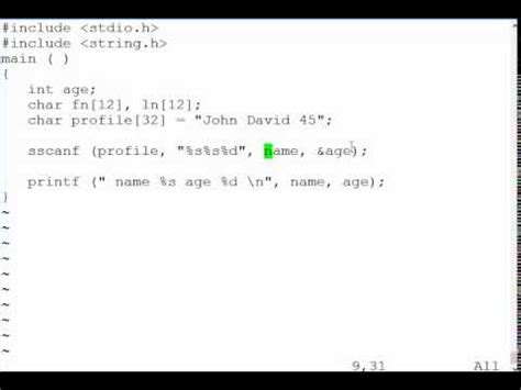 Sscanf Sprintf Youtube