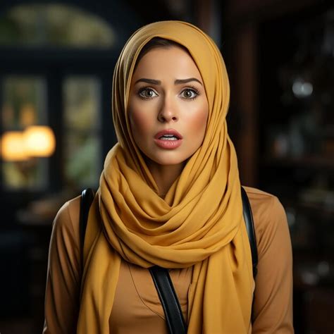 Premium Ai Image Shocked Muslim Business Woman Receiving Bad News On