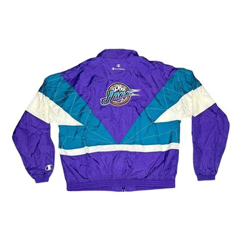 Vintage Vintage 90s Champion Utah Jazz Windbreaker Jacket Grailed