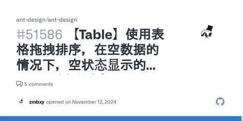 【table】使用表格拖拽排序，在空数据的情况下，空状态显示的zindex层级过高（zindex9999），会挡住其他弹窗类组件的显示 · Issue 51586 · Ant Design