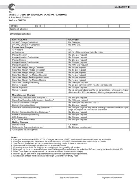 Fillable Online List Of Cdsl Dps Fax Email Print Pdffiller