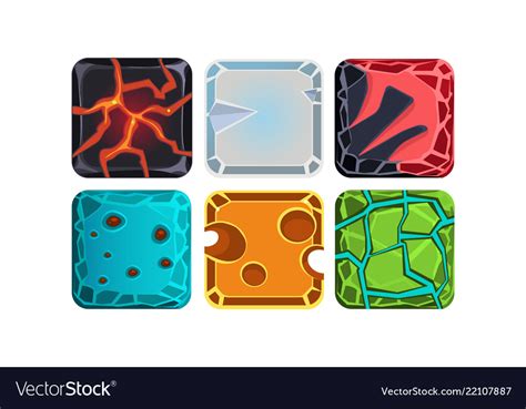 Set Of Materials And Textures For Mobile Vector Image