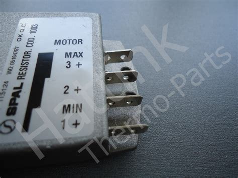 Resistor Cod1003 For 12v Spal 3 Speeds Hattink Thermo Parts