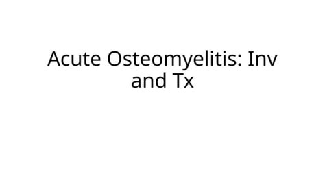Investigations And Treatment Of Aompptx