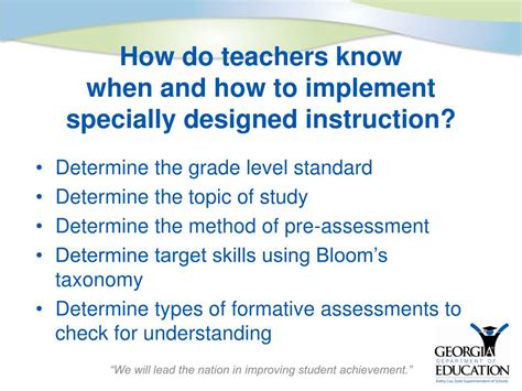 Ppt Implementing Specialized Instruction In The Standards Based Classroom Powerpoint