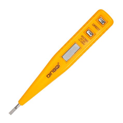 Heavy Duty 12 250V Digital DC AC Voltage Tester Pen Flat Screwdriver