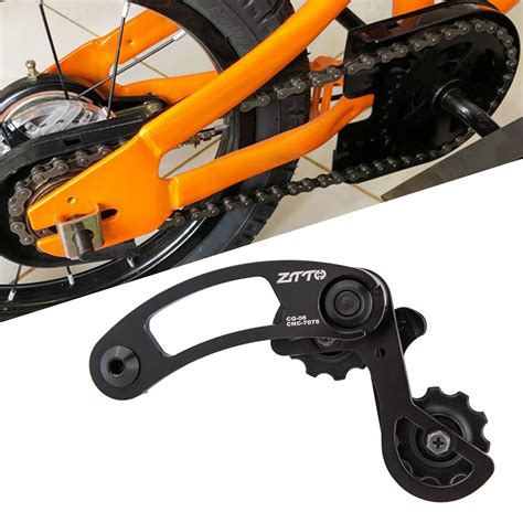 도로 자전거 MTB 자전거 사이클링을위한 자전거 단일 속도 체인 텐셔너 성능 알루미늄 합금 쉬운 설치 자전거 체인