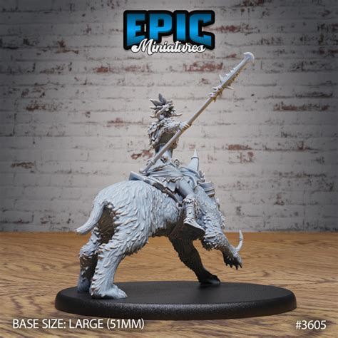 3d Printable Barbarian Tribe Female Rider Arctic Warrior Frozen