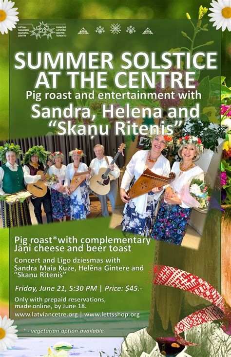 Summer Solstice At The Centre Latvian Centre Toronto