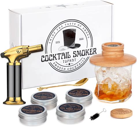 Buy Smoke Top Cocktail Smoker Kit With Torch 4 Delicious Wood Chips