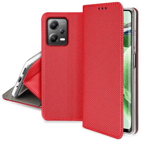 Etui Do Xiaomi Redmi Note Pro Plus G Zamykane Czerwone Szk O