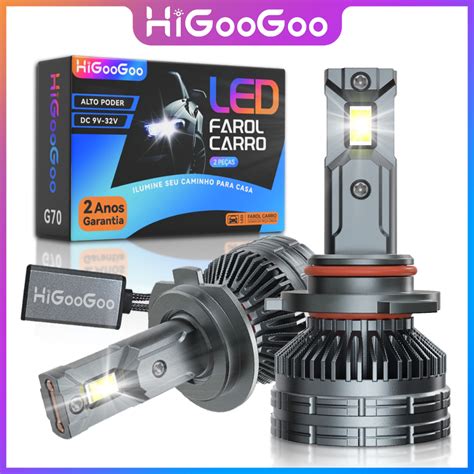 Higoogoo G70 200w 30000lm Carro Led Lâmpadas De Farol Luz De Nevoeiro Para H1 H3 H4 H7 H11 9005