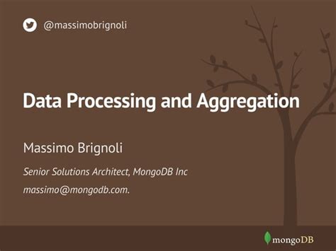 Data Processing And Aggregation With Mongodb Ppt