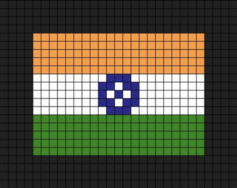 India Flag Pixel Art