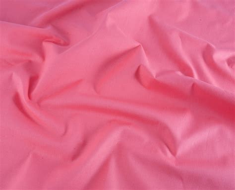 Make Believe Organic Solids Bright Coral Pink Debbie Shore Sewing