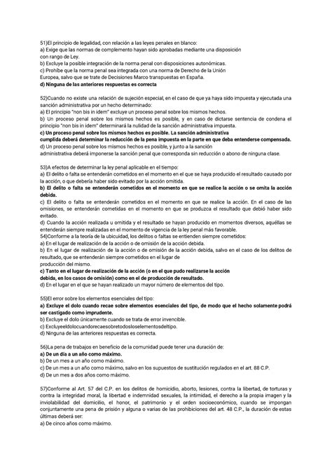 Preguntas oposici Ã³n penal 51 El principio de legalidad con