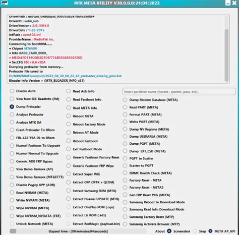 Download Mtk Auth Bypass Tool V38 5g Cpu Latest Version Mtk Meta Mode