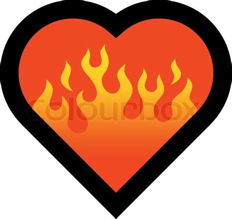 Easy Heart Drawings On Fire