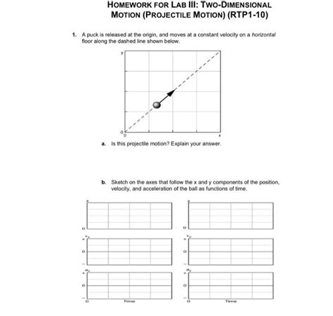 Solved Homework For Lab Iii Two Dimensional Motion Chegg