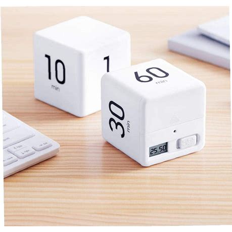 Battery Operated Time Management Kitchen Cube Timer SI 99 WHITE Shop Now For Best Deals