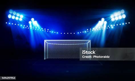 축구 경기장 필드 와 밝은 경기장 조명 벡터 디자인 벡터 조명 Championship에 대한 스톡 벡터 아트 및 기타 이미지 Championship 경기 스포츠