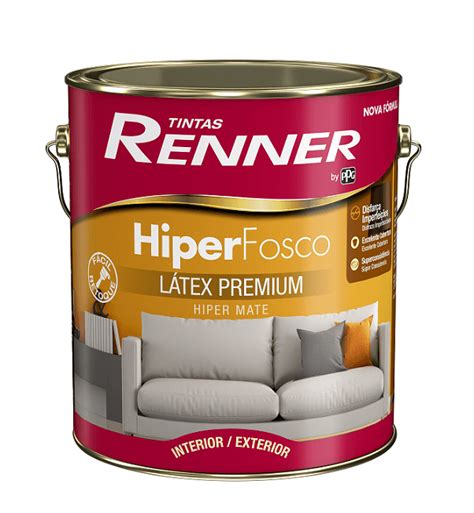 Tinta Hiper Fosco Látex Premium 3 6L Branco Renner Grafer Máq e