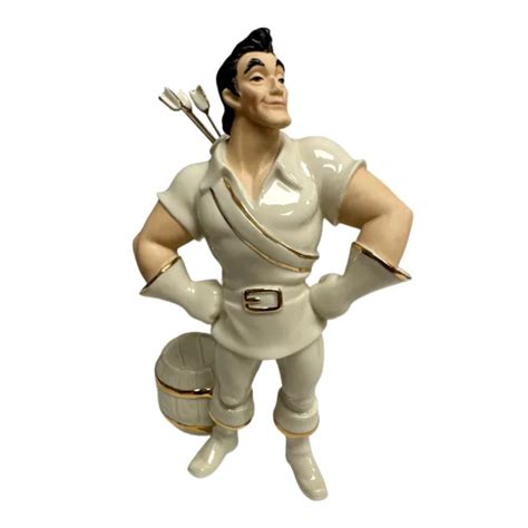 Gaston Villain Beauty And The Beast Disney Statue 9” Lenox Gold Barrel